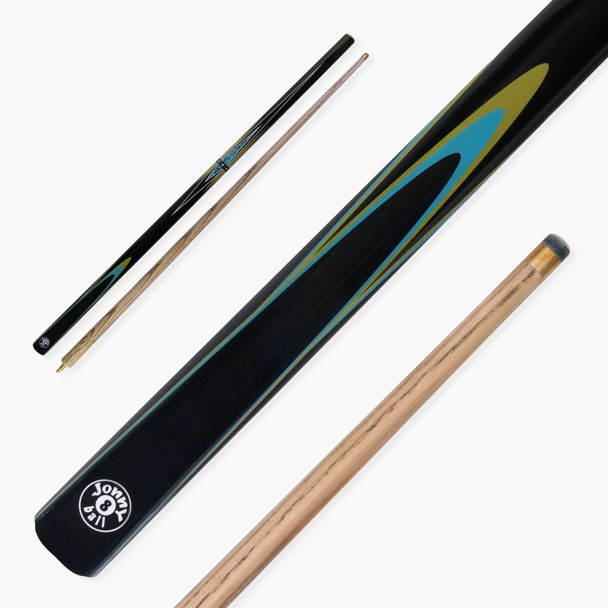 Jonny 8 Ball TRIDENT 57 Inch Pool Cue - Vibrant & Reliable – Cue + Case