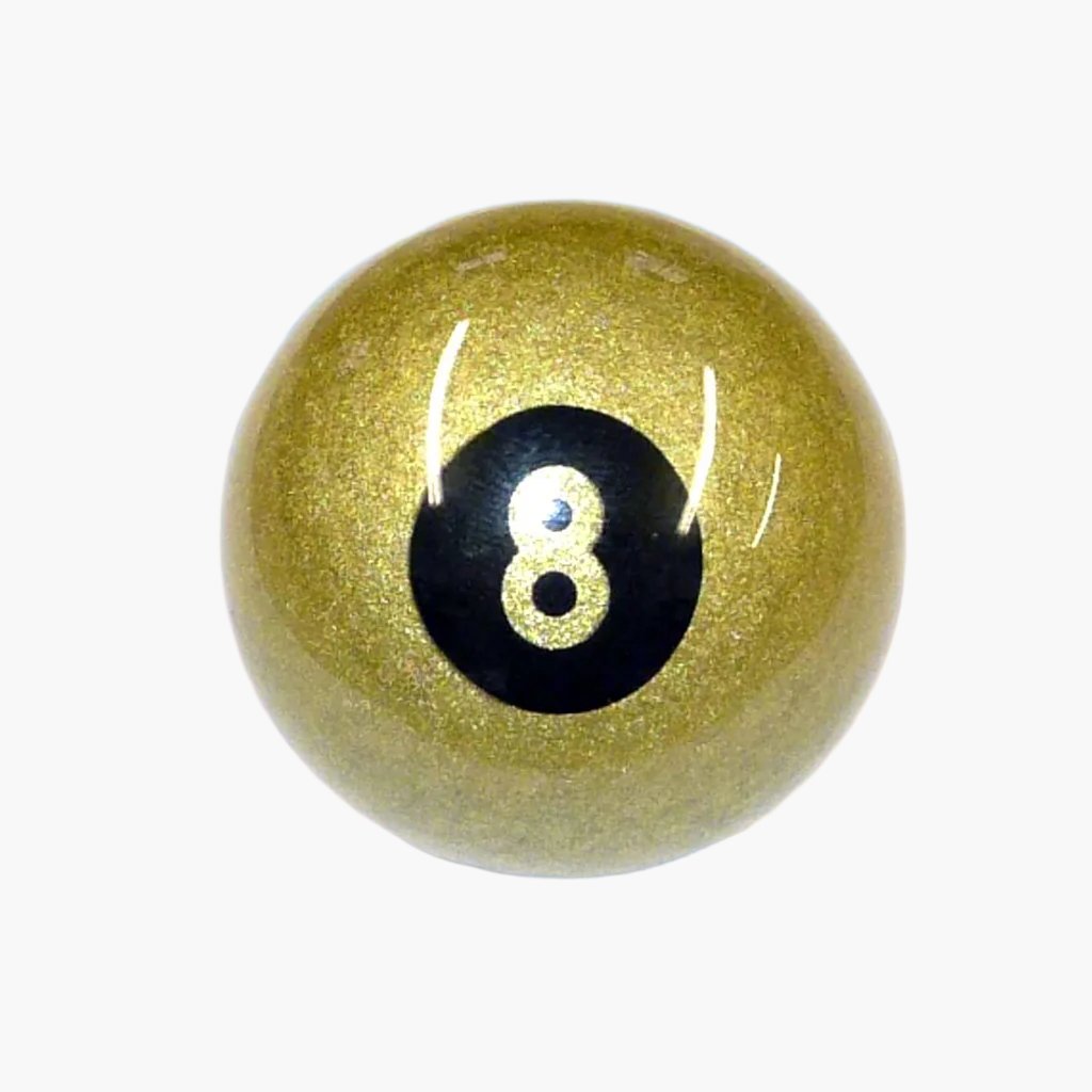 Exclusive Aramith 2" Golden 8 Ball - Premier Quality Pool Ball – Cue + Case