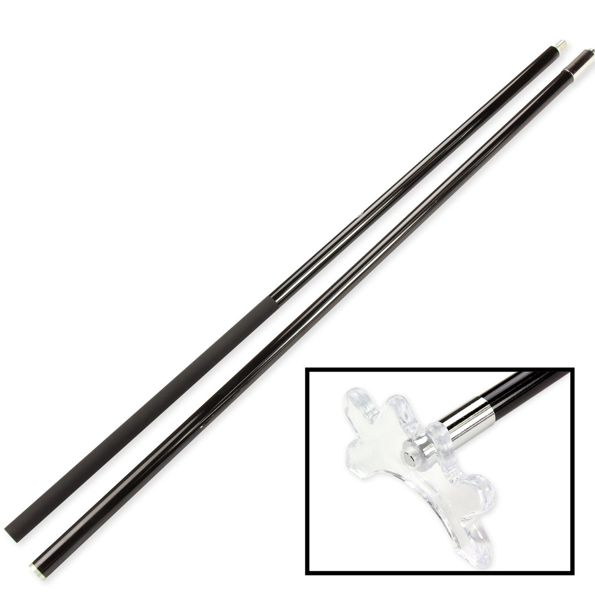 Jonny 8 Ball 57" Black Carbon Slim Line Snooker Cue Rest - Lightweight ...
