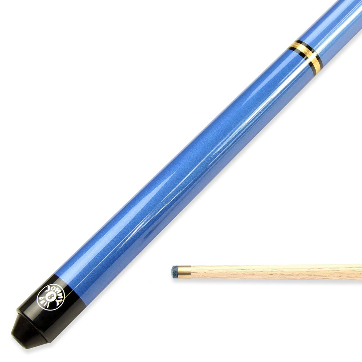 Jonny 8 Ball 52" BLUE PRO-TRIAD Cue - Sleek & Adaptable – Cue + Case